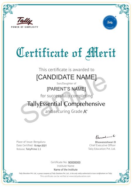 Tally Education | TallyAce, TallyPro, Tally Guru Certification